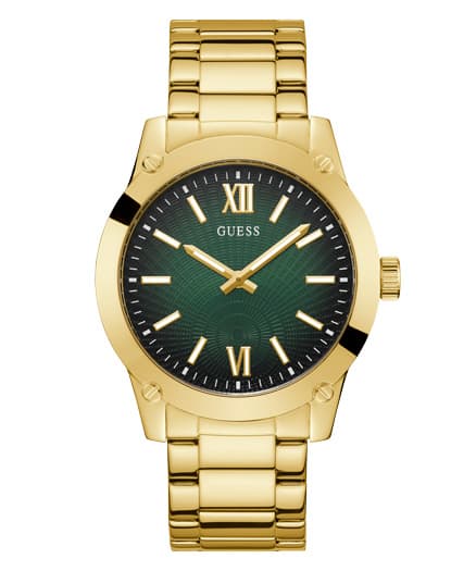 Buy Guess Gold Tone Case Gold Tone Stainless Steel Watch GW0574G2 ...