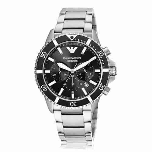 Buy Emporio Armani Silver Watch AR11360 Quartz, Stainless Steel Strap ...
