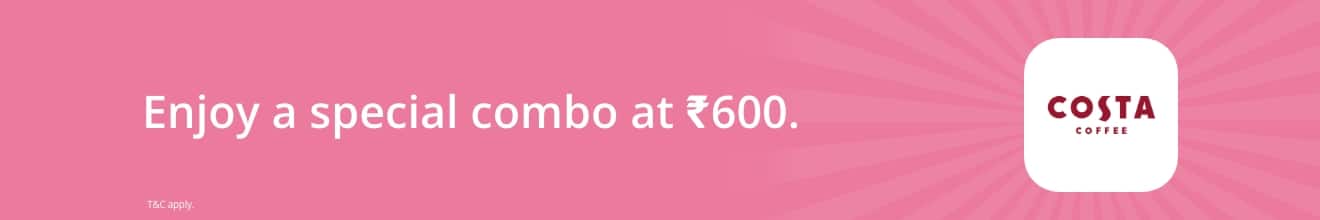 Costa Coffee Instore Offer, Deals & Coupons - Mumbai Airport